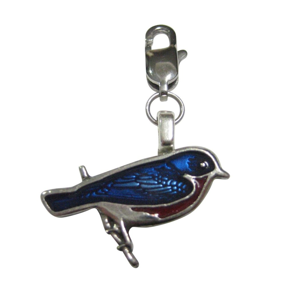 Bluebird Pendant Zipper Pull Charm - Gem